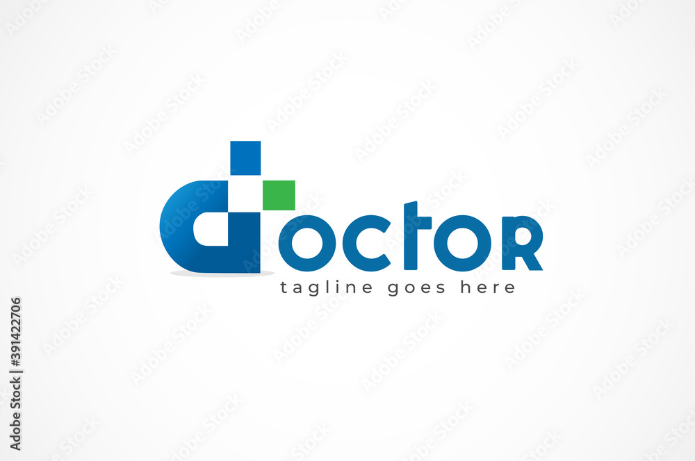 Letter D Medical Doctor Logo, letter D and Cross icon combination ...