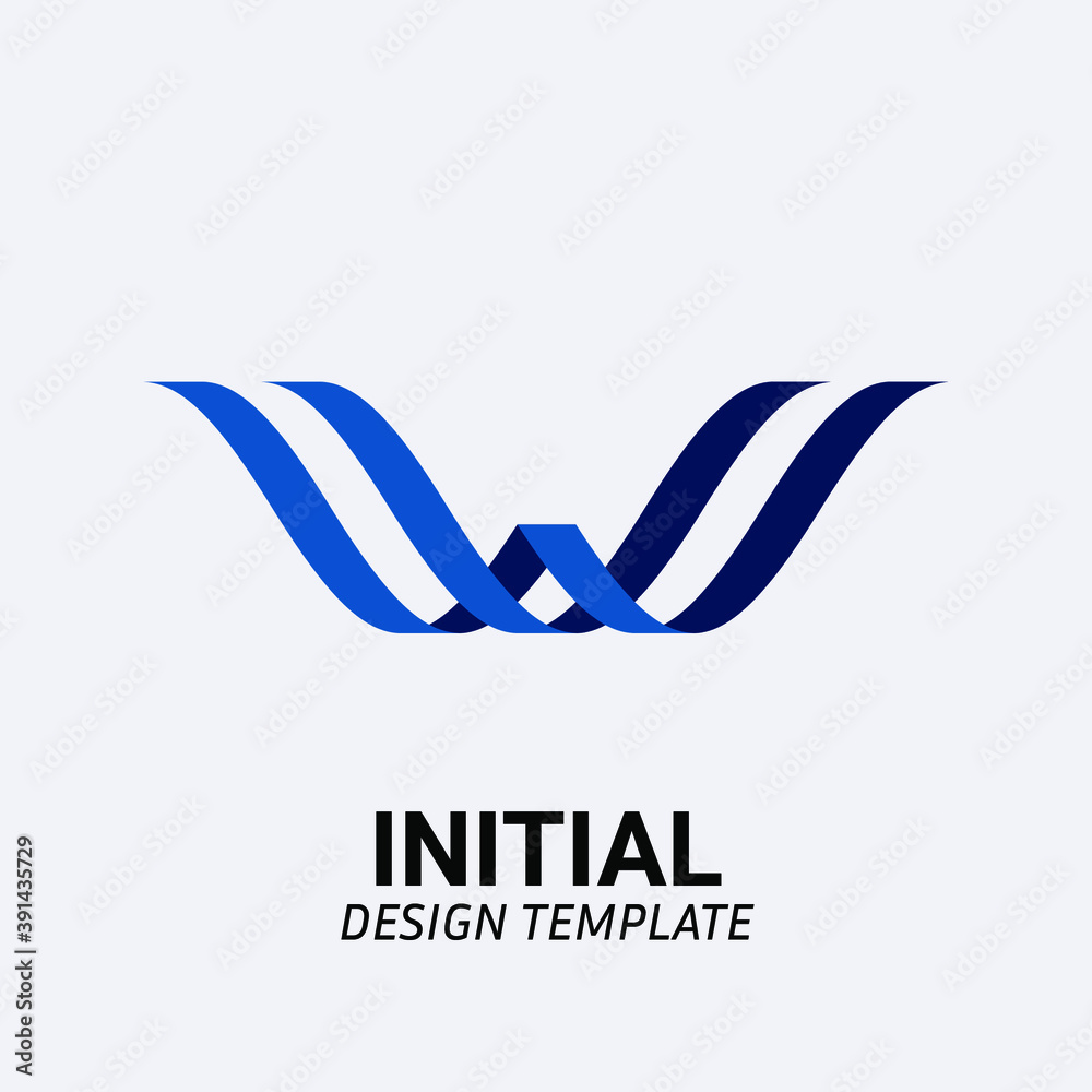 Initial Letter VW, WV, V & W Logo icon concept. Creative Minimal ...