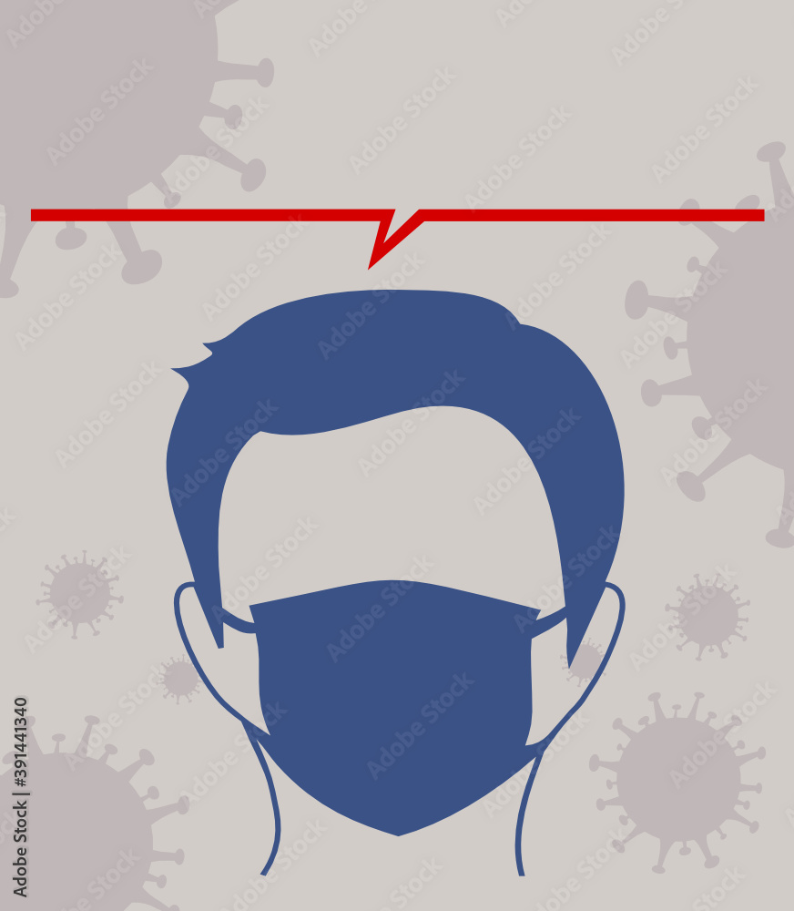 port du masque obligatoire covid 19 coronavirus affiche Stock Vector ...