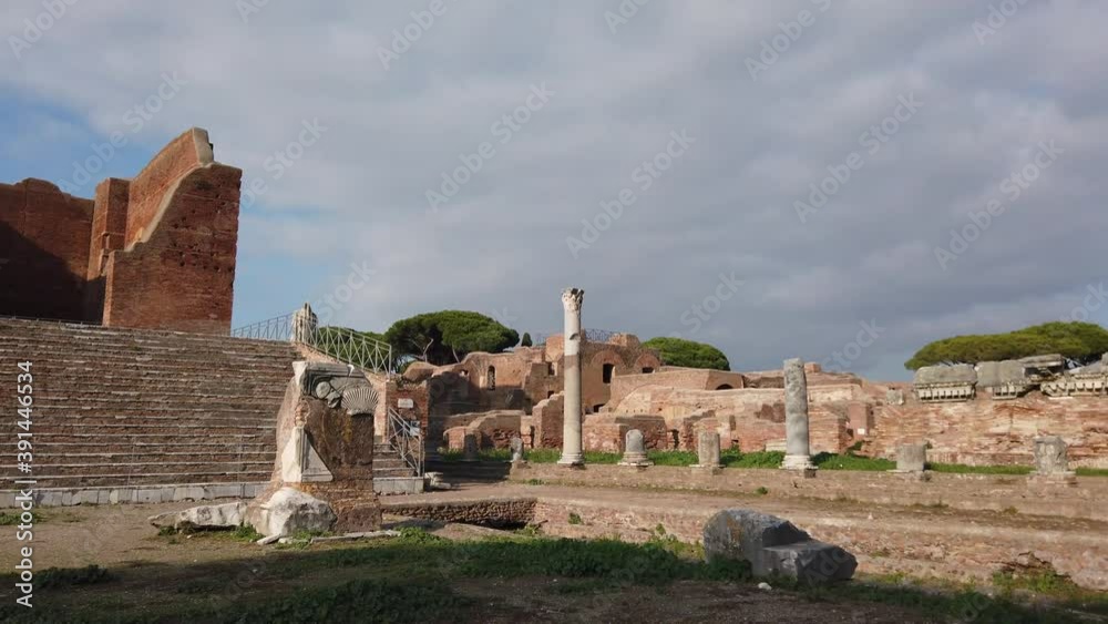 Capitolium, roman temple located in Ostia antica, a huge and world ...
