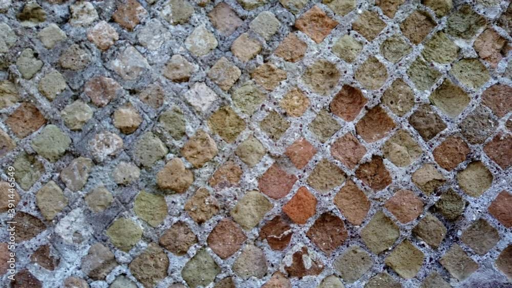 Detail of Opus reticulatum a.k.a. reticulated work, a form of brickwork ...