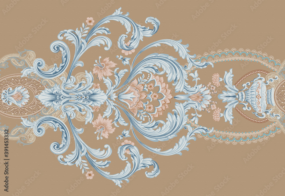 Decorated with elegant and luxurious patterns. Rococo, Baroque style ...
