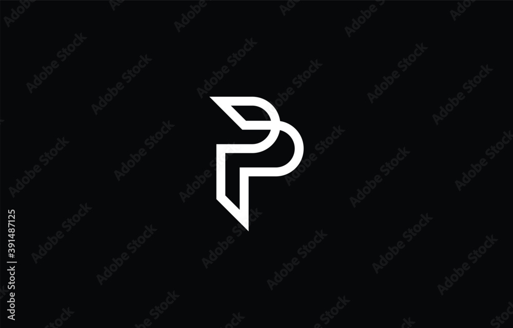 PP logo design concept with background. Initial based creative minimal ...