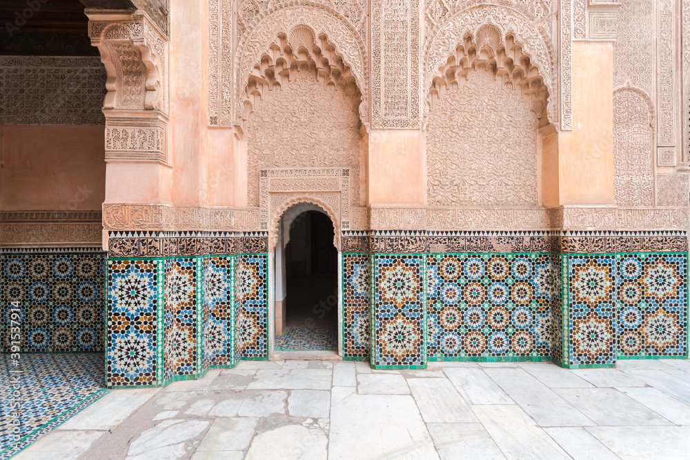 Ben youssef Madrasa islamic school ornamental details, islamic art ...
