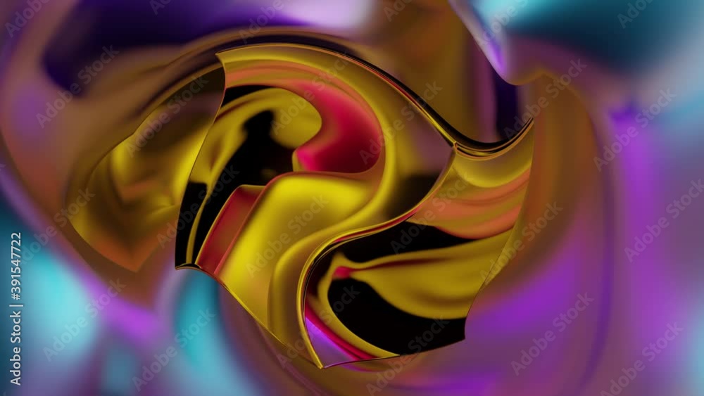 Wormhole infinite loop - beautiful colorful tunnel flight abstract 3D ...