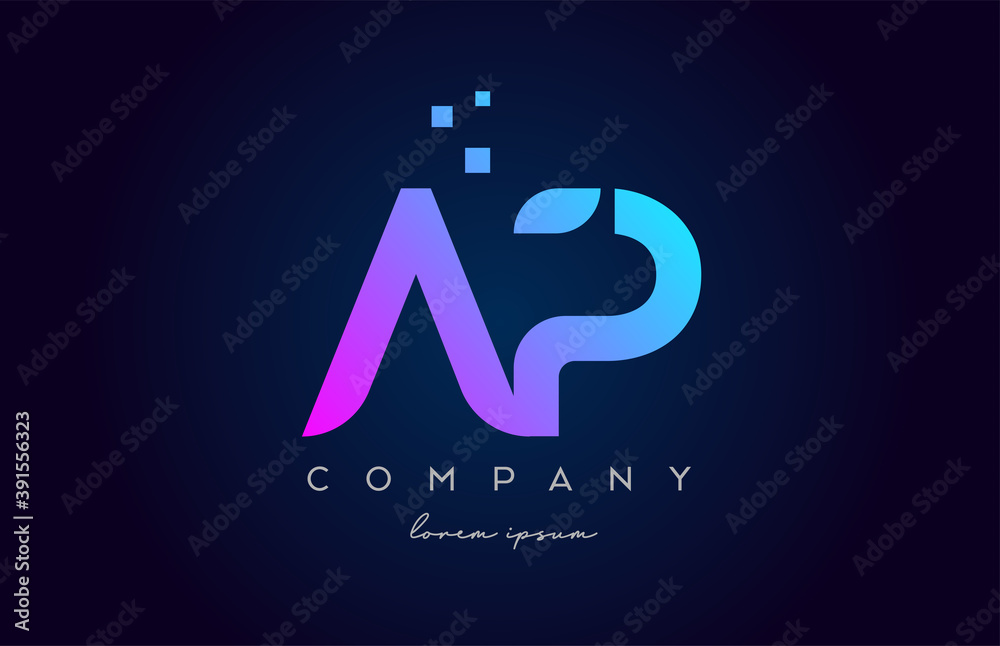 AP A P alphabet letter logo icon combination. Creative design for ...