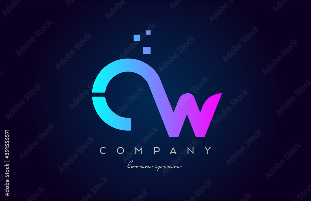 CW C W alphabet letter logo icon combination. Creative design for ...