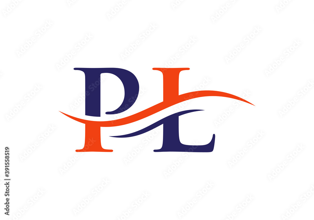 PL logo design. Creative and Minimalist Letter PL Logo Design with ...