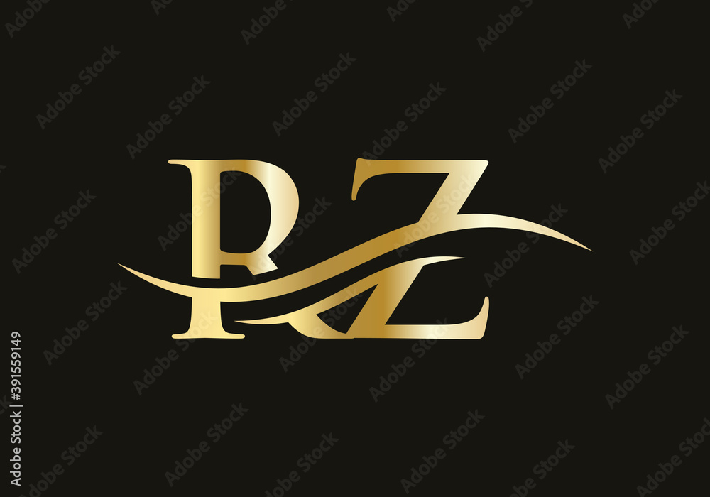 RZ logo design. RZ Modern creative unique elegant minimal. RZ initial ...