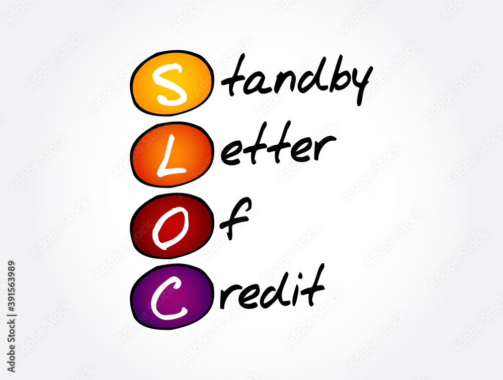 SLOC - Standby Letter Of Credit acronym, business concept background ...