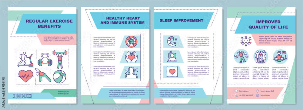Health condition brochure template. Balance training. Immune system ...