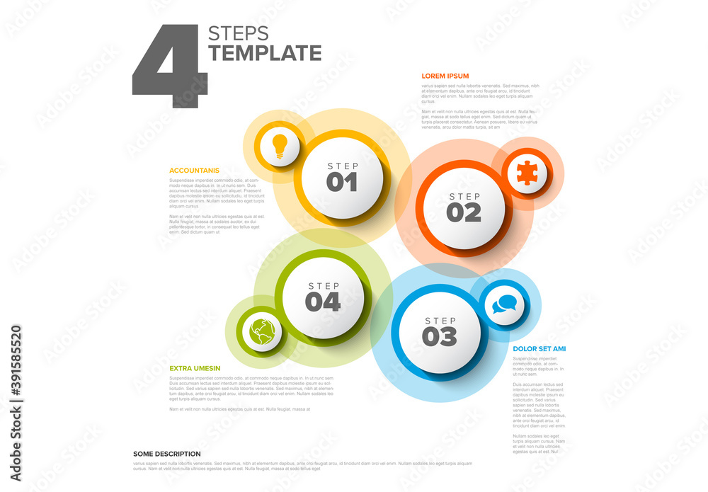 Four Steps Instructions Layout Stock Template | Adobe Stock