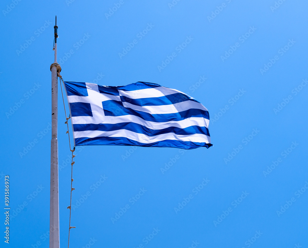 Bandera de Gecia Stock Photo | Adobe Stock