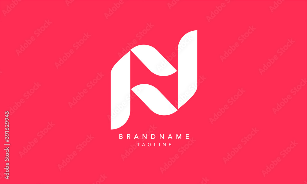 Alphabet letters Initials Monogram logo FN, NF, F and N Stock Vector ...