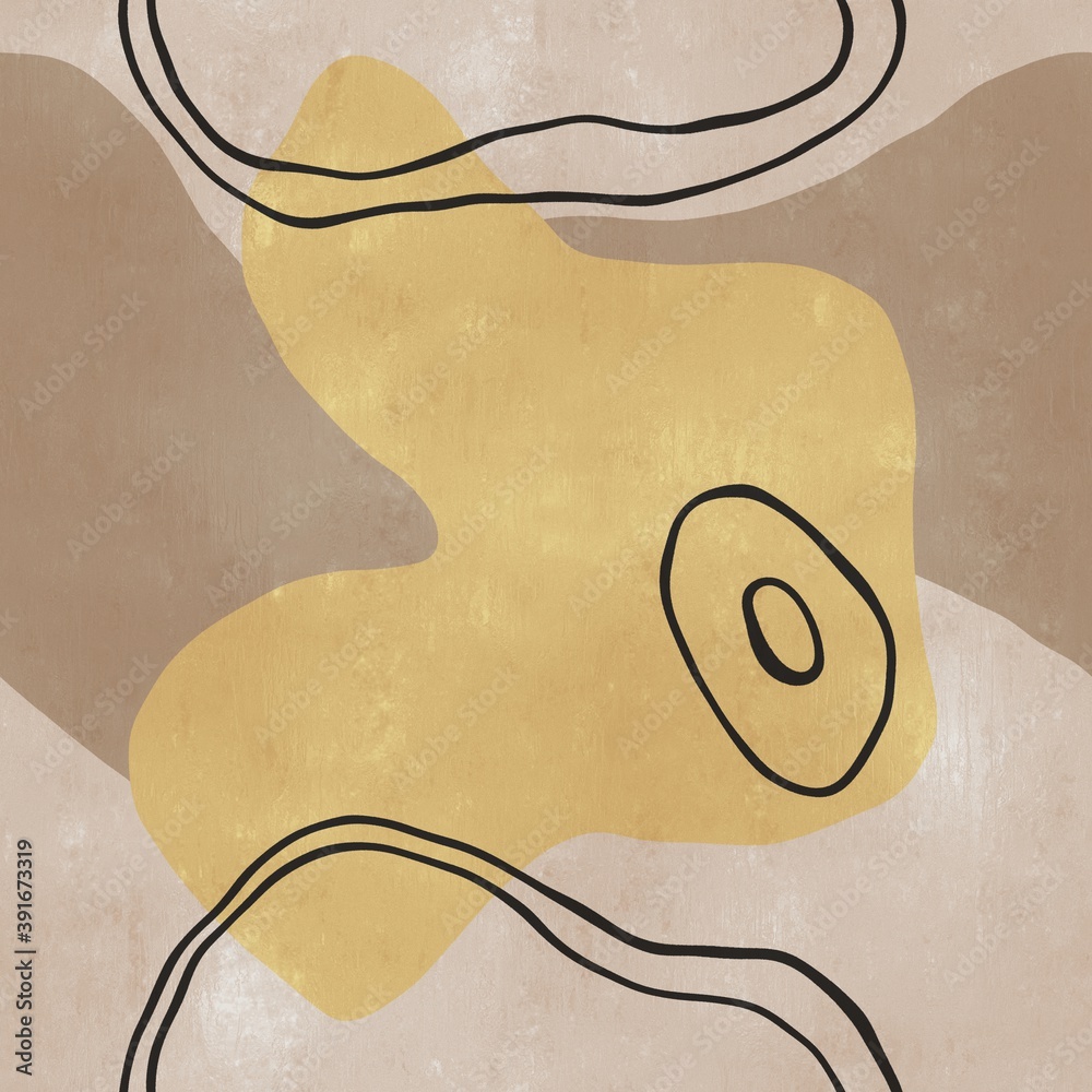 Seamless organic rounded curvy shapes naive design. High quality ...