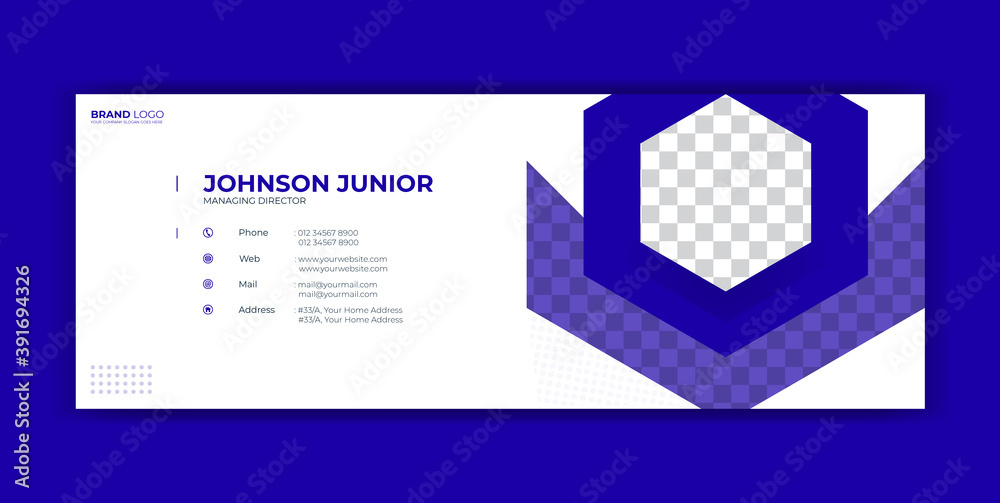 Email signature facebook cover page design or email footer and personal ...