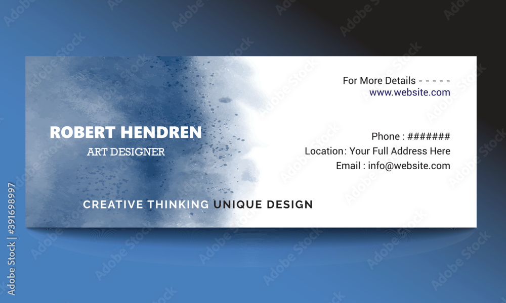 Blue sky splash modern email signature design for professionals Stock ...