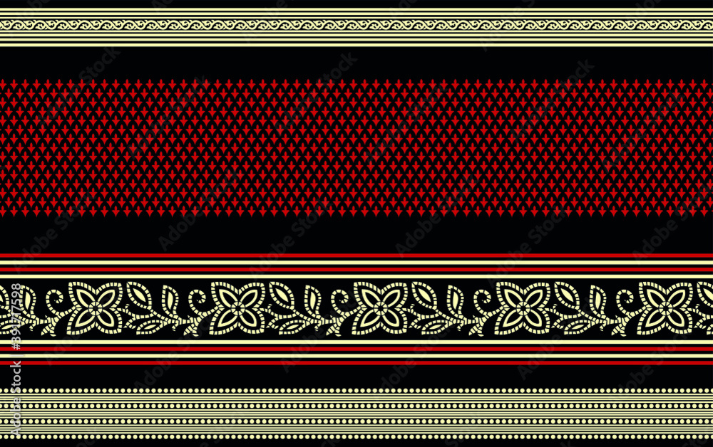 Seamless vector tribal border design Stock Vector | Adobe Stock