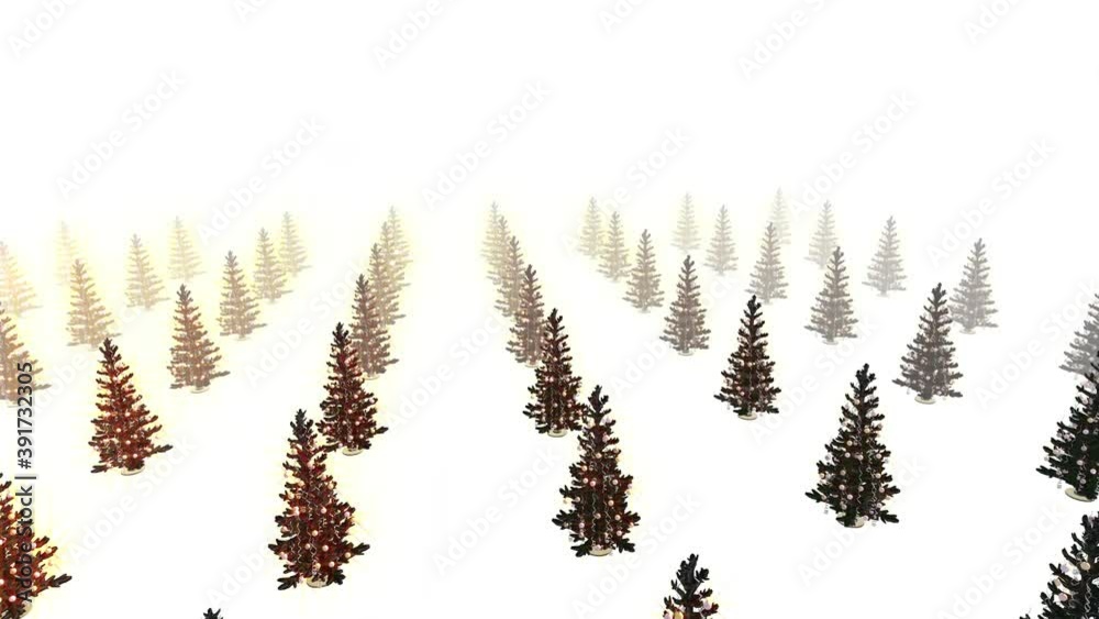 Christmas tree white background loop animation Stock Video | Adobe Stock