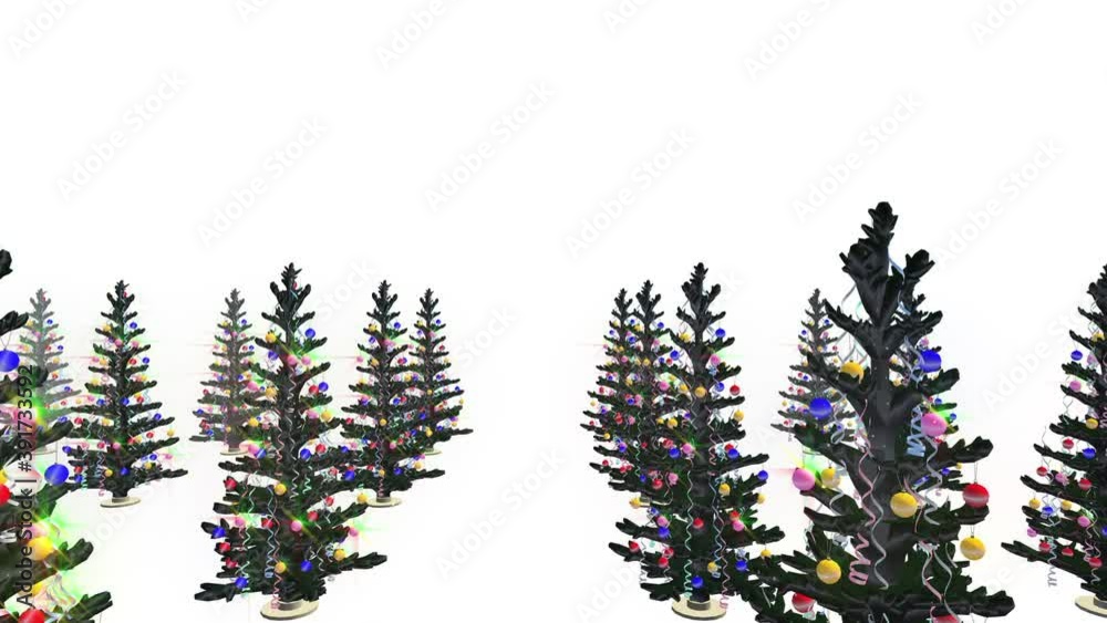 Christmas tree white background loop animation Stock Video | Adobe Stock