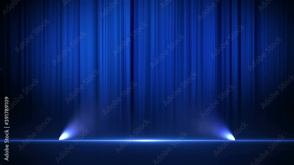 Blue Stage Background 4K Stock Video | Adobe Stock