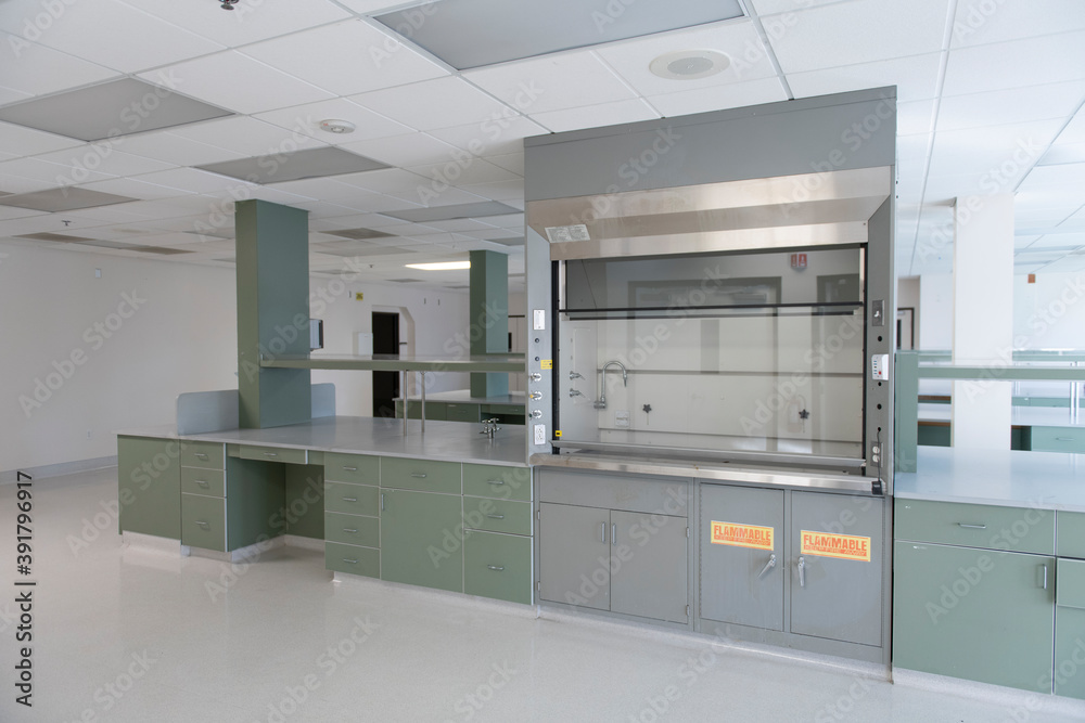 New biotech lab and hood with no people or equipment Stock Photo ...