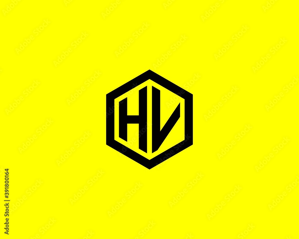 HV VH LETTER LOGO DESIGN VECTOR TEMPLATE. HV VH LOGO DESIGN. Stock ...