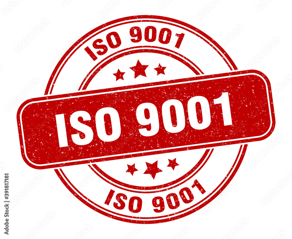 iso 9001 stamp. iso 9001 label. round grunge sign Stock Vector | Adobe ...