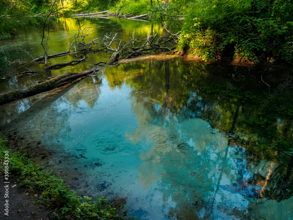 The most famous source of natural mineral water, bubbling wellspring ...
