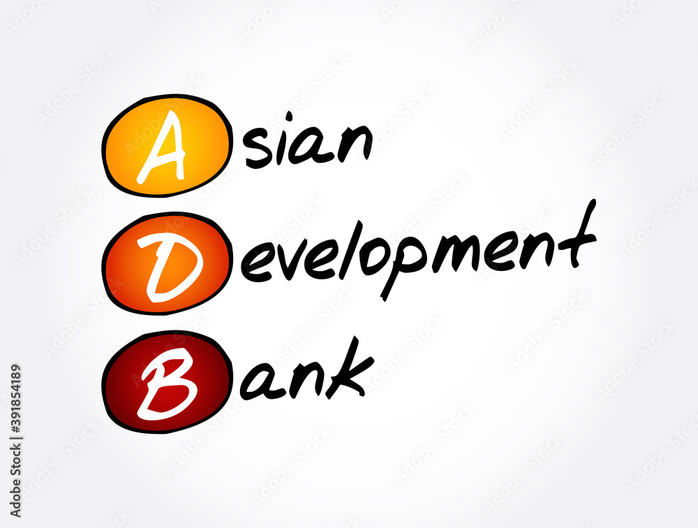 ADB - Asian Development Bank acronym, business concept background Stock ...