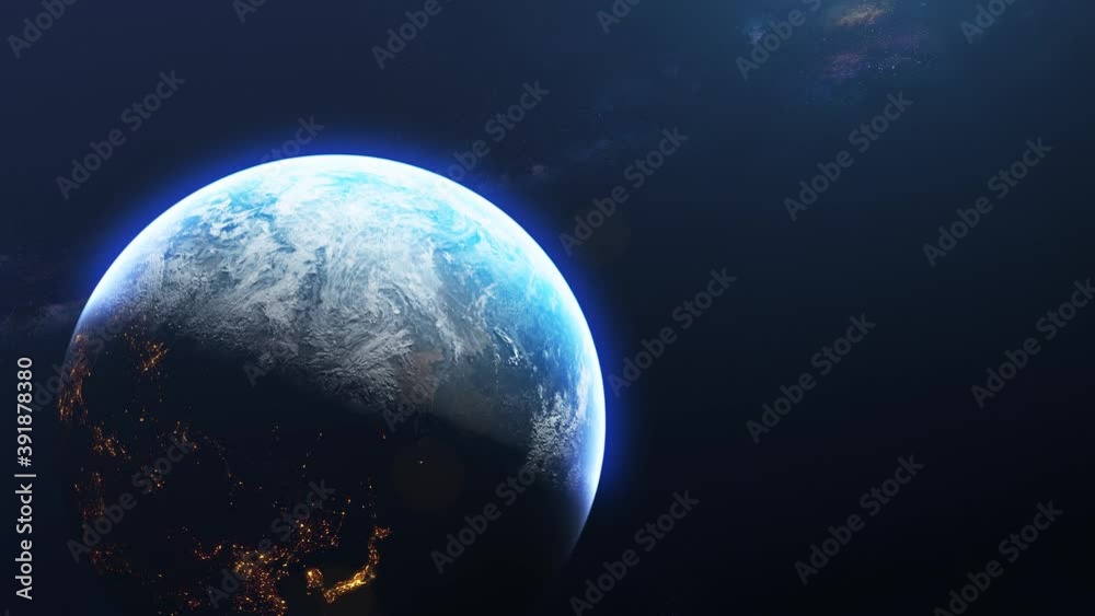 Vidéo Stock Photo realistic 3D earth. Planet Earth from space ...