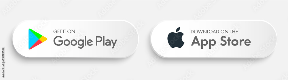 Get in on google play and download apple app store. Vector buttons ...