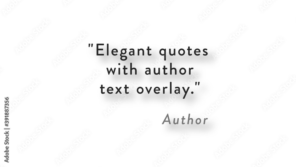 Elegant Quotes with Author Text Overlay Stock Template | Adobe Stock