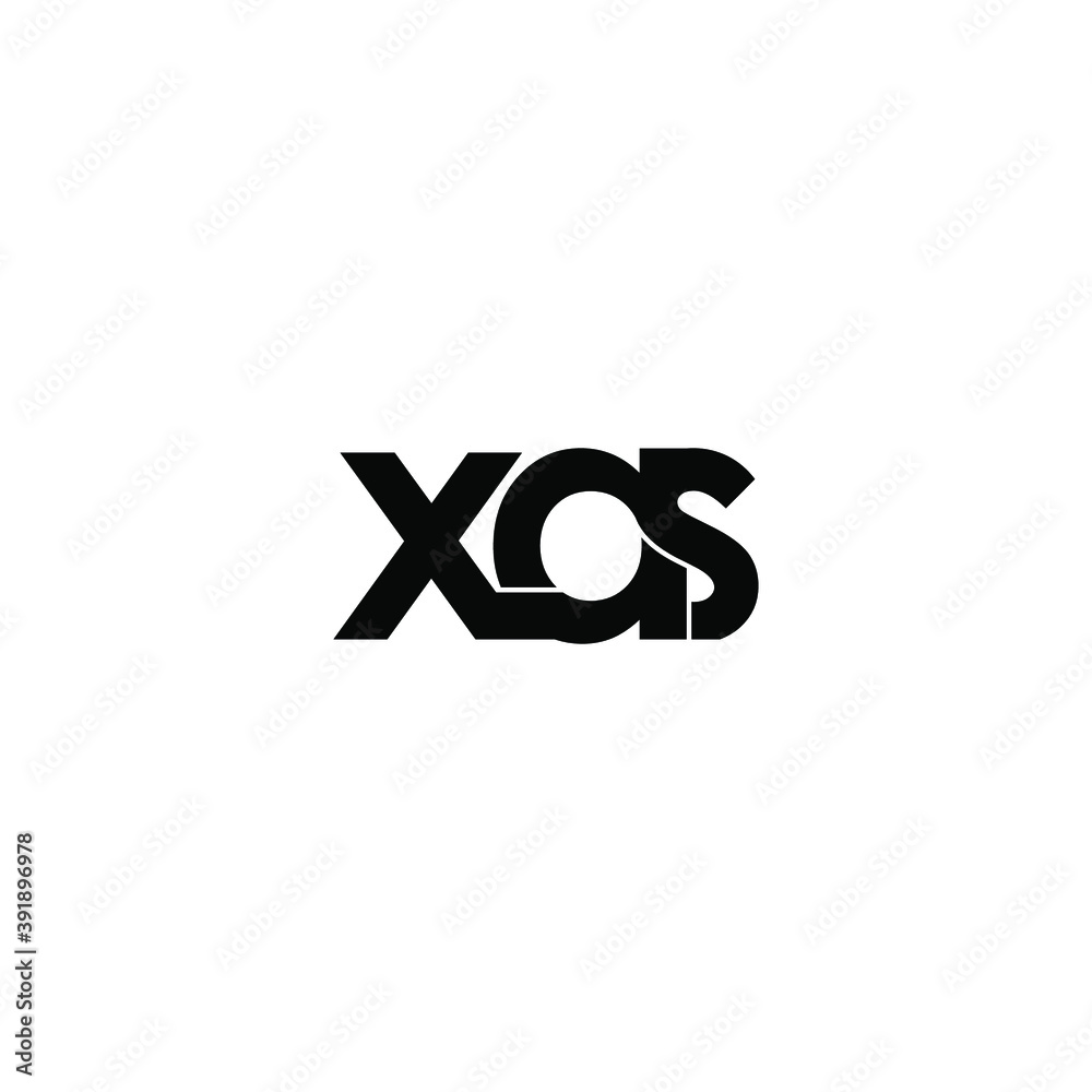 xas letter original monogram logo design Stock Vector | Adobe Stock