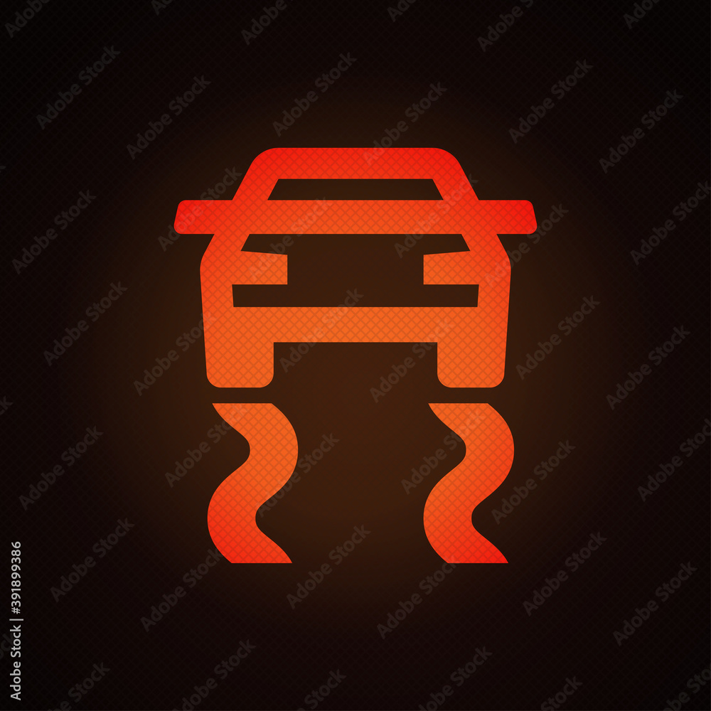 Poster Traction control warning light vector illustration. – Wall Art ...