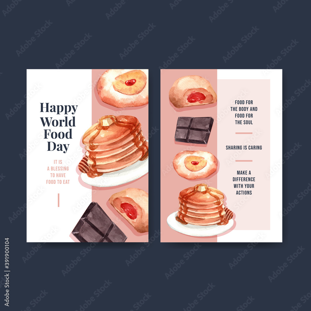 Menu template with world food day concept design for restaurant and ...