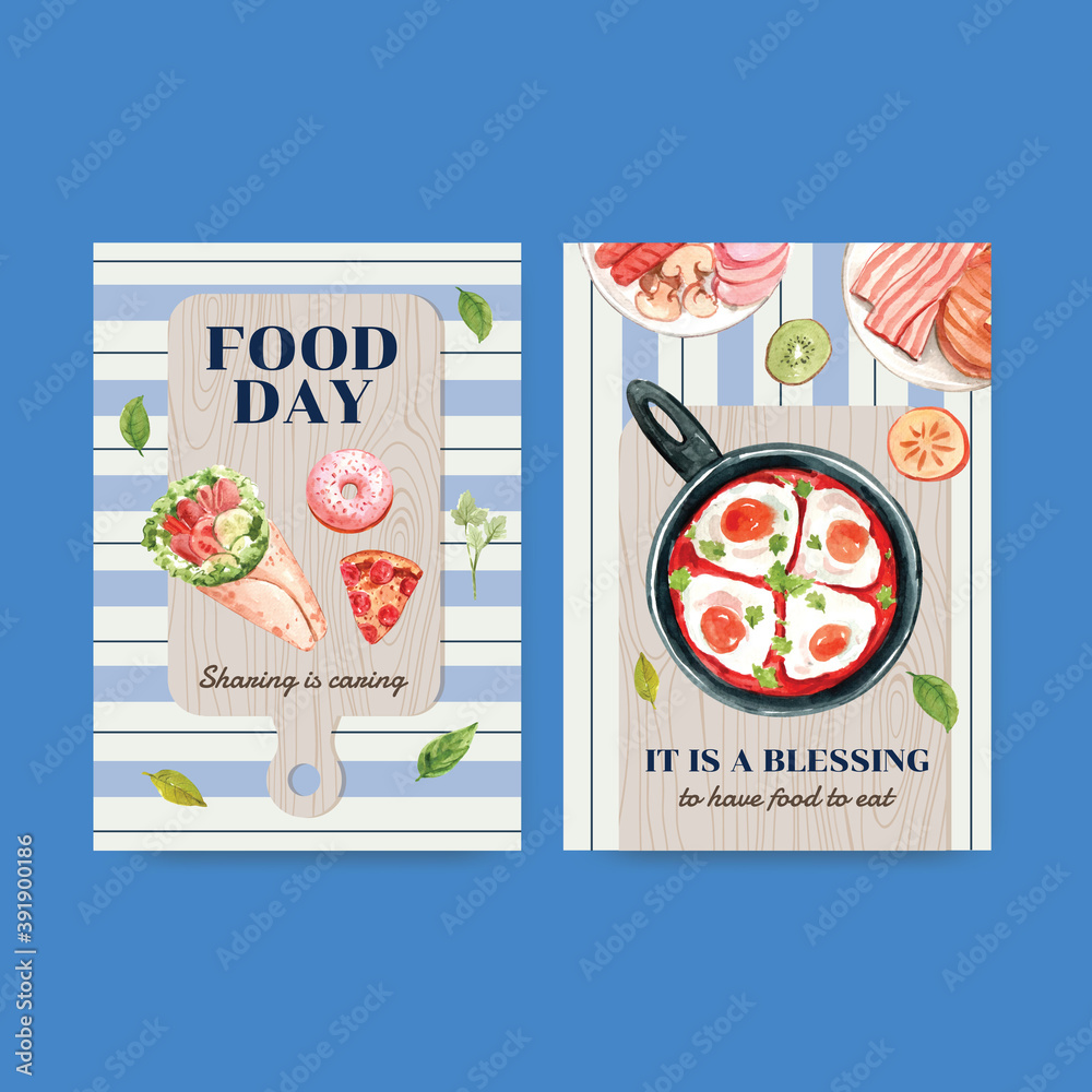 Menu template with world food day concept design for restaurant and ...