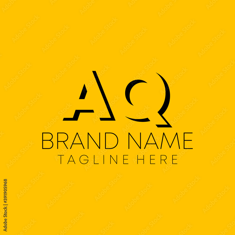 aq letter joint logo design vector template. joint a q logo for a ...