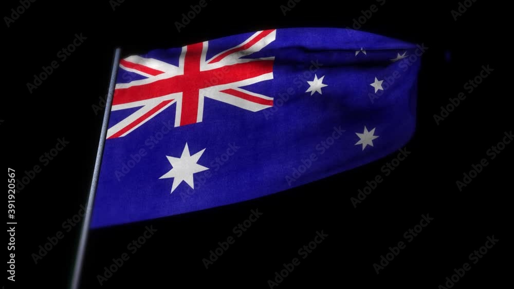 Australia flag , Realistic 3D animation of waving flag . Australia flag ...