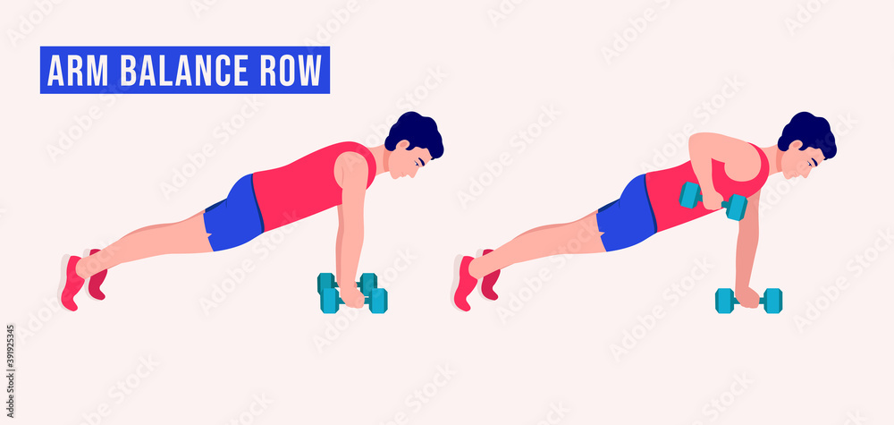 Arm Balance Row exercise, Men workout fitness, aerobic and exercises ...