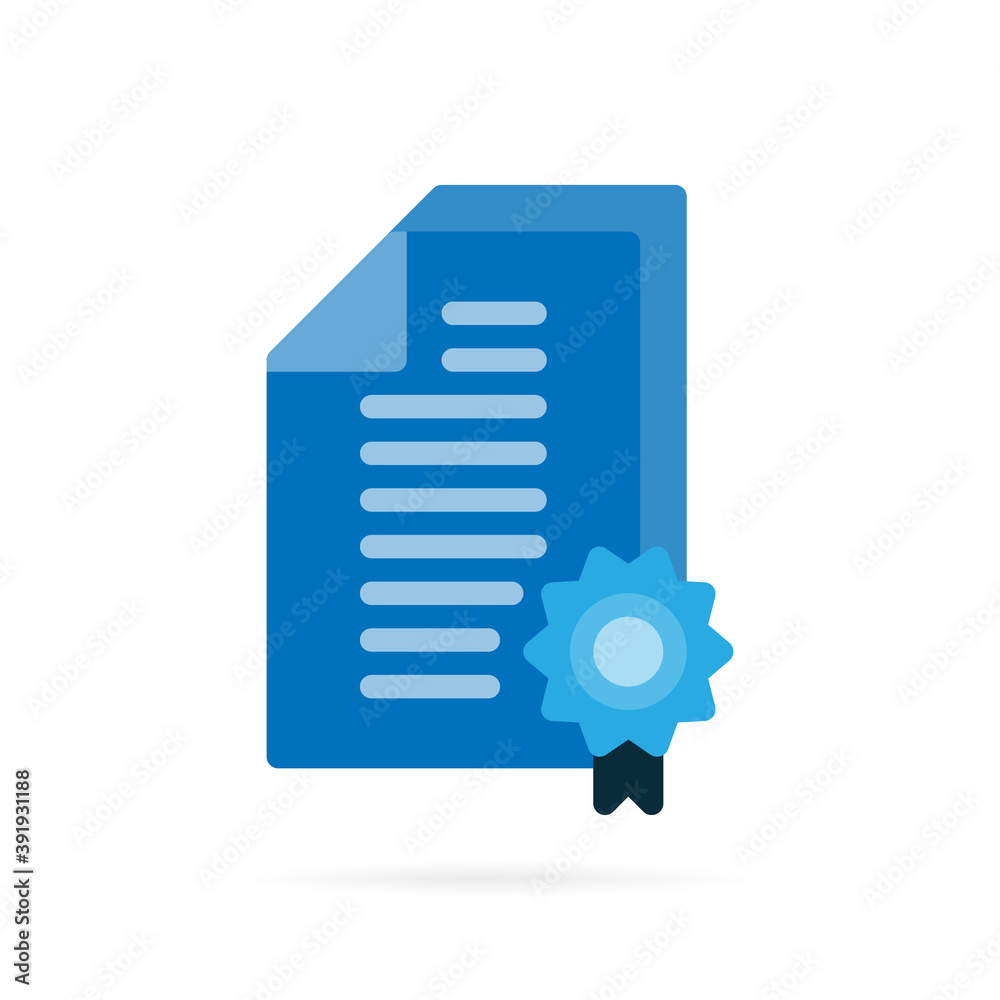 Diploma reputation icon. Guarantee or certificate paper sign and symbol ...