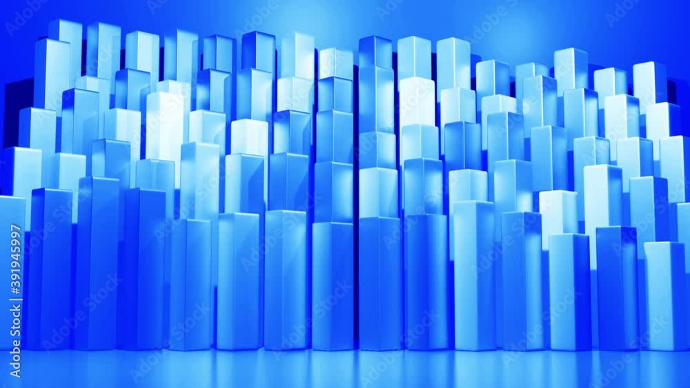 wiggling abstract columns as abstract looping background for analytical ...