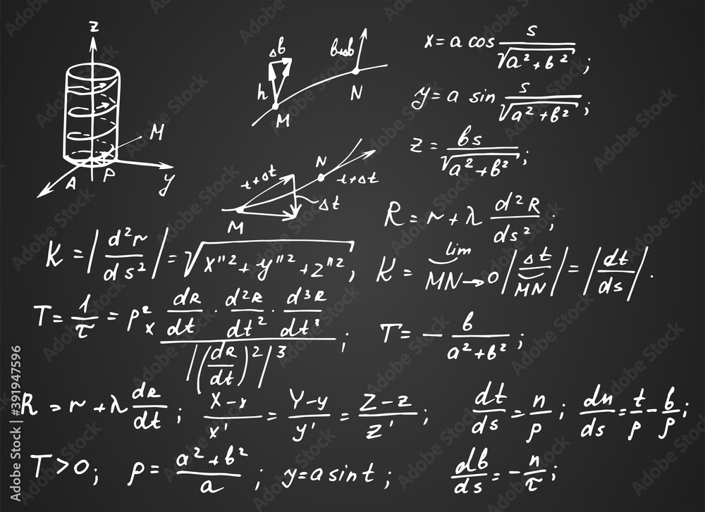 Vintage education and scientific background. Geometry law theory and ...