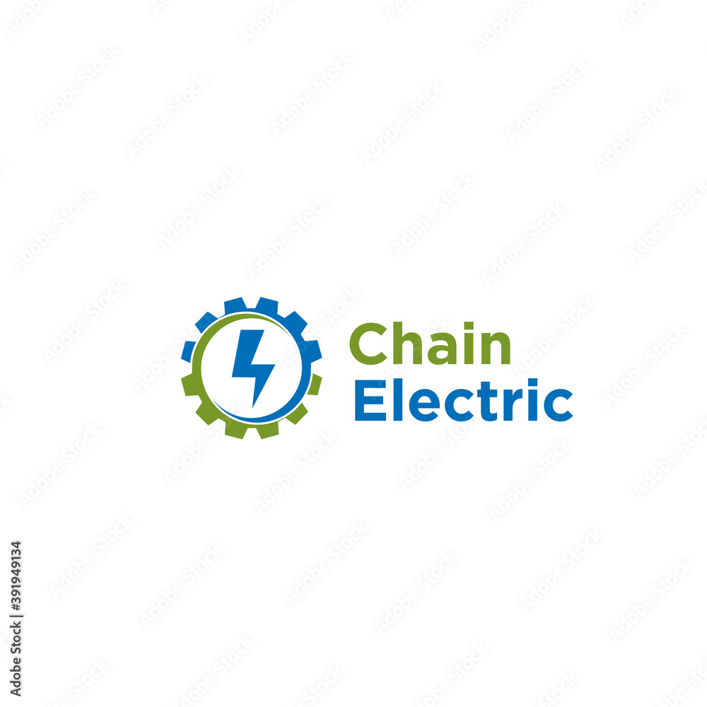 electric chain logo designs for technology modern symbol and icon Stock ...
