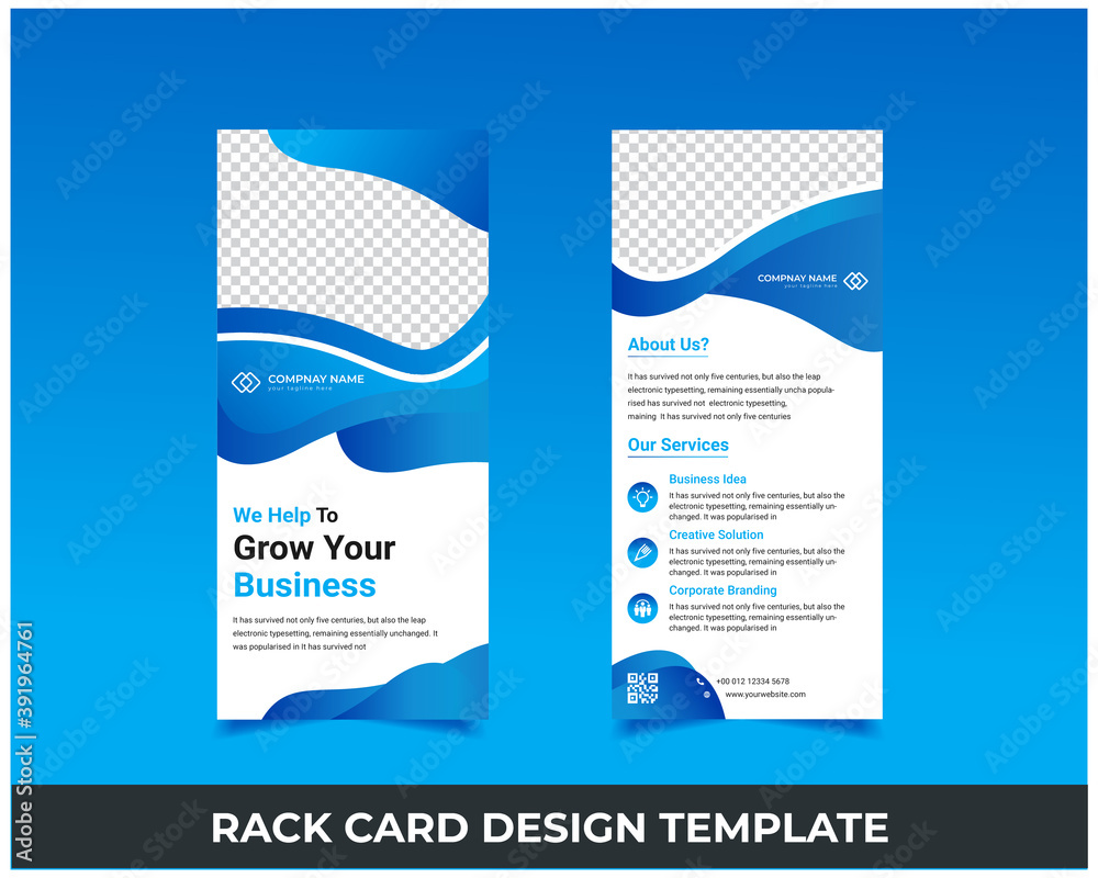 Editable corporate rack card design. Business dl flyer design template ...
