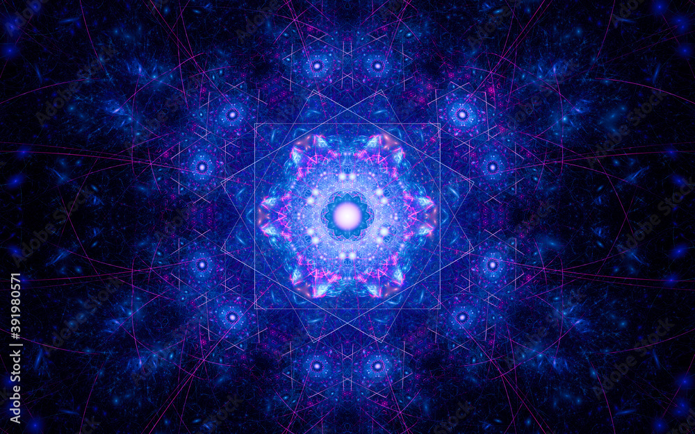 digital generated image in the form of abstract geometric shapes of ...