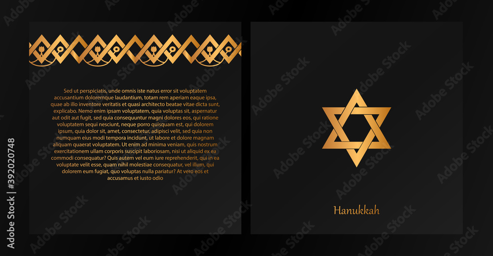 Grafika wektorowa Stock: the elegant design of the poster for Hanukkah ...