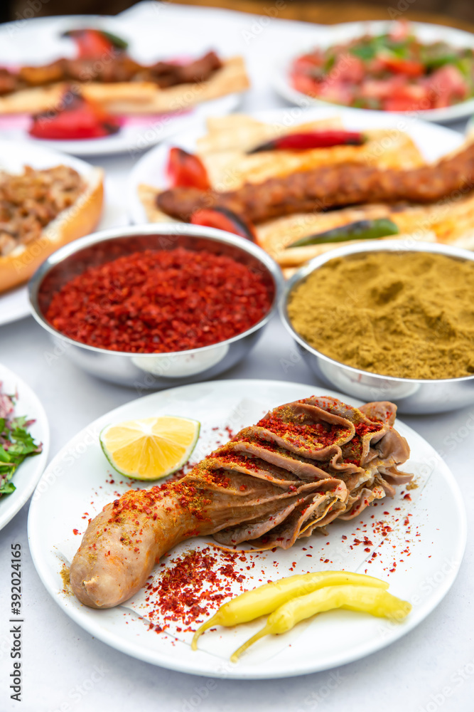 Sirdan, Traditional Turkish Stuffed rice tripe or offal food on the ...