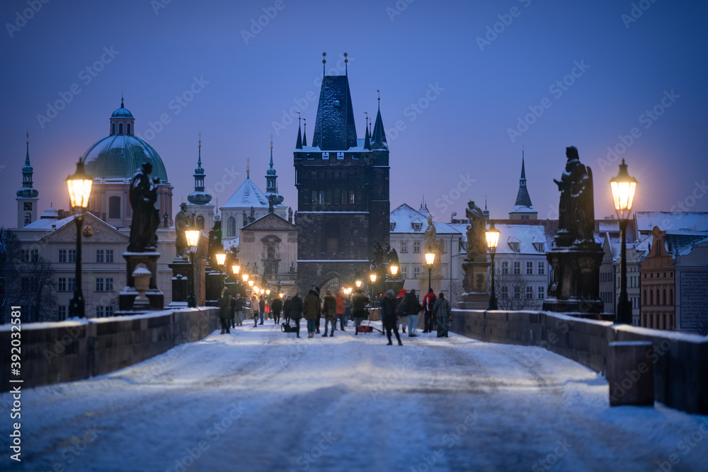 Charles Bridge Prague Winter