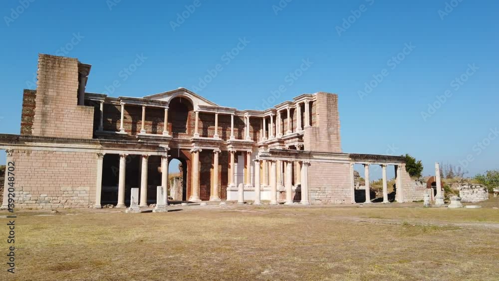 Ancient Roman gymnasium. Sardis was situated in the middle of Hermus ...